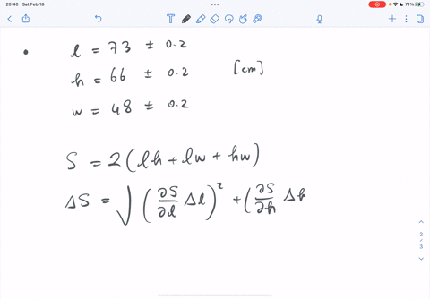 A the dimensions of a closed rectangular box are measured as...