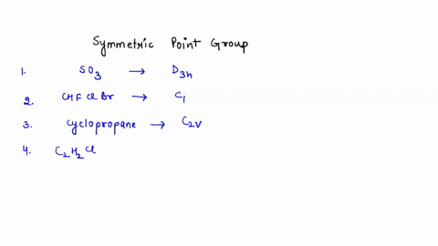 SOLVED: Identify all of the symmetry elements H20, NH3, CH4. For each molecule, list the ...