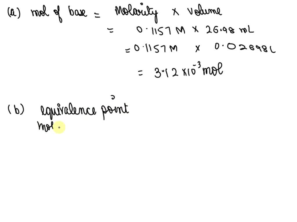 SOLVED: A student does monoprotic weak acid-strong base titration using 0.4774 g ofan unknown ...