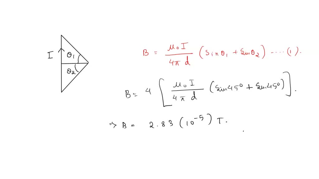 A conductor in the shape of a square loop of edge length 0.400 m carries current I = 10 A as ...