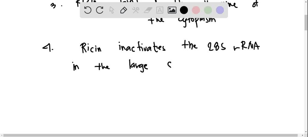 SOLVED: Suppose an assassin uses ricin, a translation inhibitor, to ...