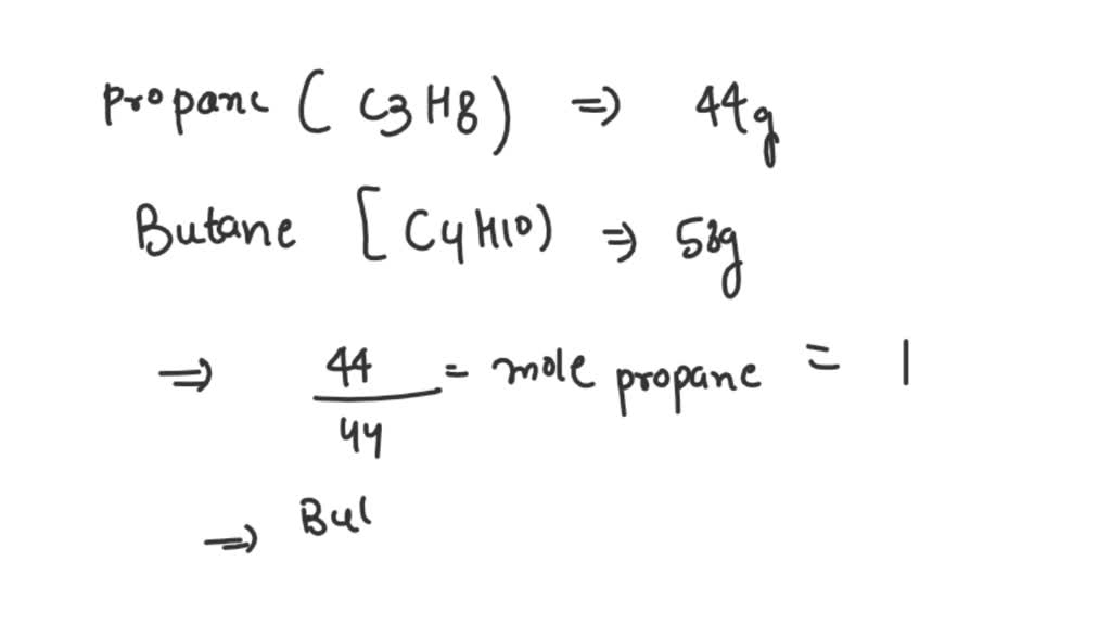 SOLVED: Calculate the partial pressure of propane in a mixture that contains equal weights of ...