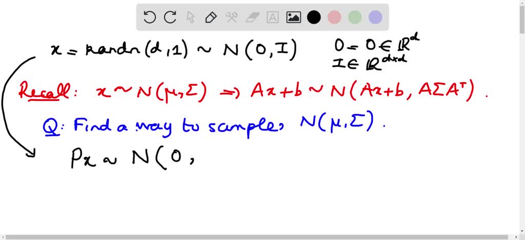 Solved The Function Randnd1 Generates A Multivariate Normal Variable X âˆˆ Rd With Zero Mean 