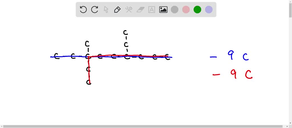 SOLVED: How long is the longest continuous chain of carbon atoms in the ...