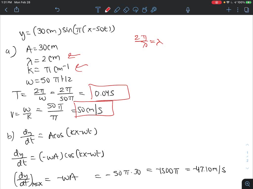 SOLVED: The equation of a transverse wave traveling along a string is ...