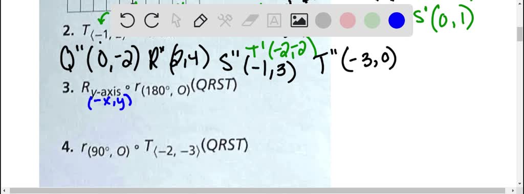 SOLVED: Items 2-5. Find the coordinates of the vertices of each image ...