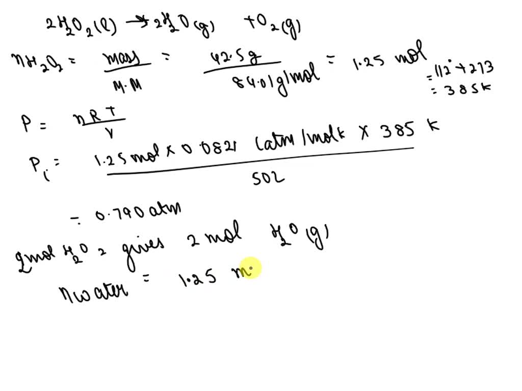 SOLVED: At high temperatures and in the presence of a catalyst ...