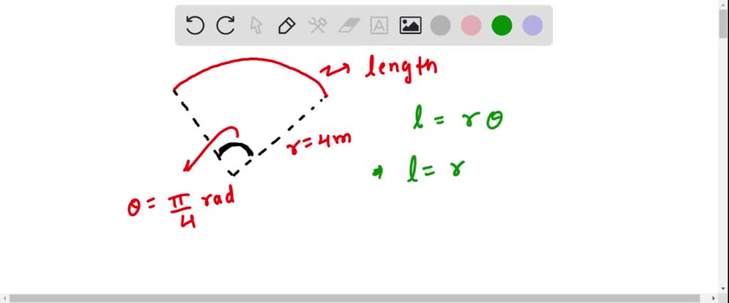 SOLVED: What is the arc length L (in meters) of a section of a circle ...