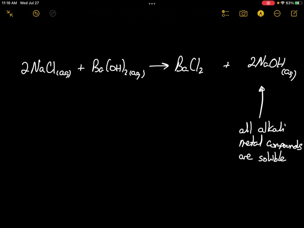 SOLVED: Consider the reaction Identify the precipitate, Or lack thereof; for the reaction: 2 ...