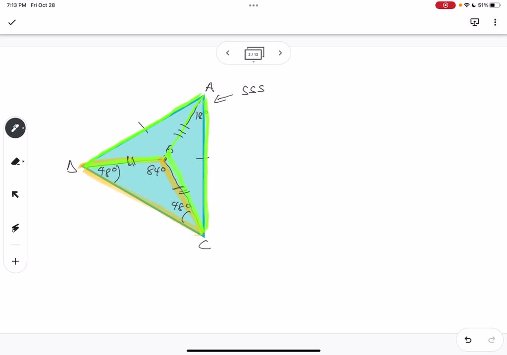 BAC has a measure of 18 degrees and 3. Triangles ACD and BCD are ...