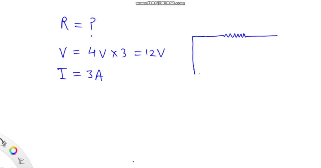 SOLVED: A circuit consists of three 4-volt drycells connected across a single resistor. If the ...