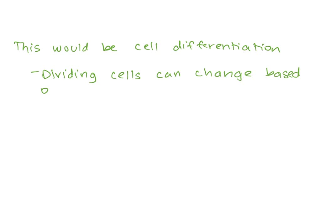 SOLVED: In Human Body when differentiation in an organism depicts a ...