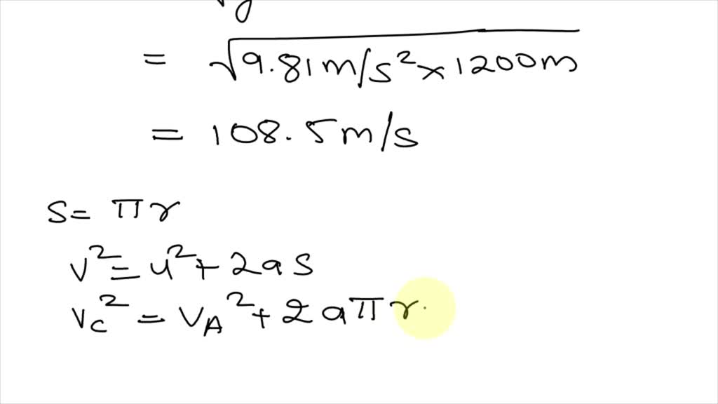 55-kg pilot flies a jet trainer in a half vertical loop of 1200-m ...