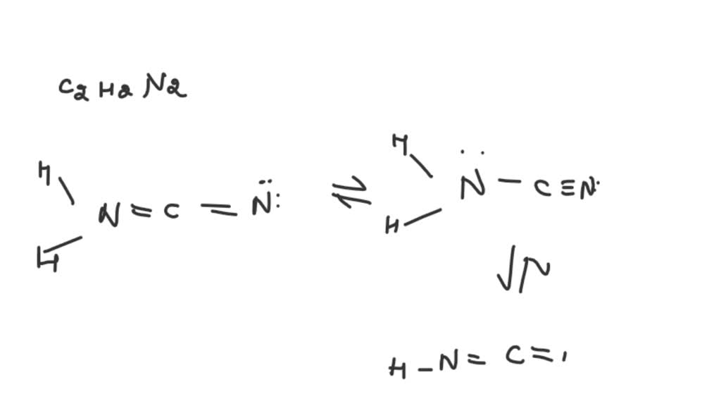 SOLVED: Cyanamide has 3 possible structures. These are 1) CHN; 2) NH2CN ...