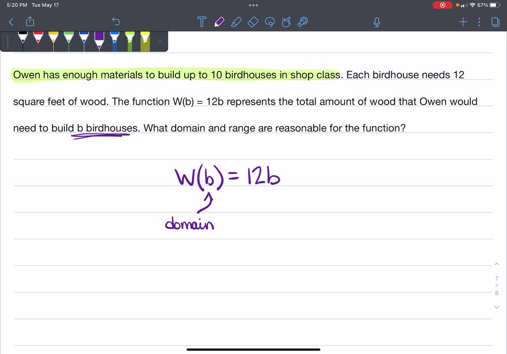 SOLVED: Owen has enough materials to build up to 10 birdhouses in shop ...