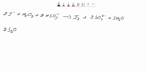 SOLVED: Peroxodisulfate Ion Can Oxidize Iodide Ions (I-) To, 03/26/2024