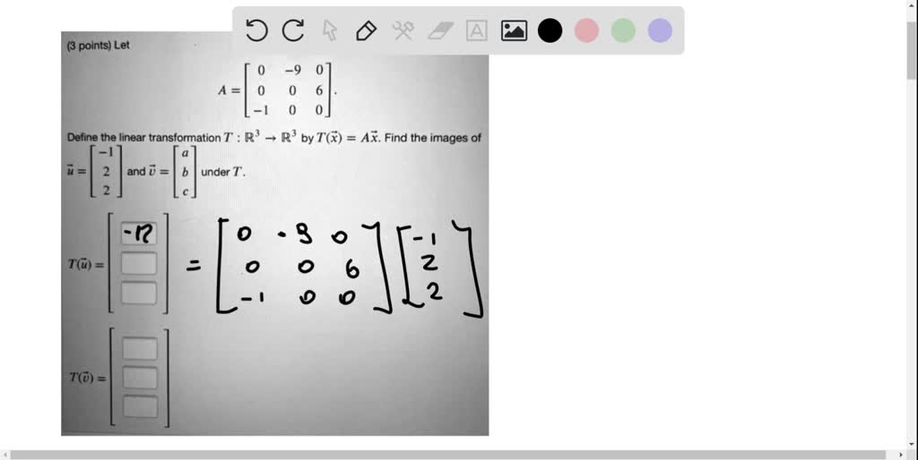 SOLVED Point Let 9 A Define The Linear Transformation T R R By T r Ax Find The solved-point-let-9-a-define-the-linear-transformation-t-r-r-by-t-r-ax-find-the