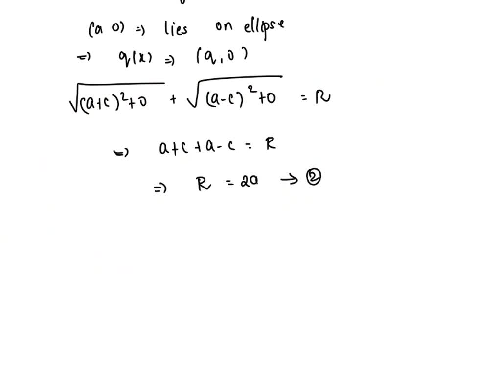 SOLVED: Consider an ellipse given by the standard equation x^2/a^2 + y ...