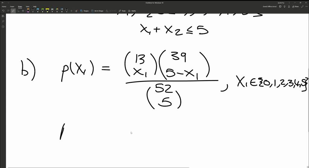 SOLVED 4 20 Five Cards Are Numbered 1 To 5 Two Cards Are Drawn At
