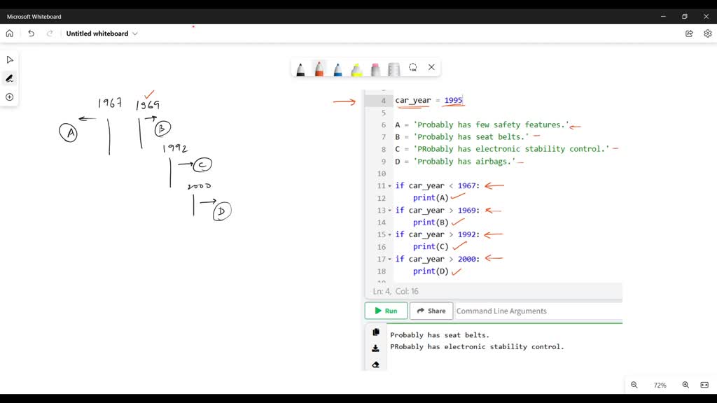 SOLVED: Write multiple if statements: If carYear is before 1968, put ... SOLVED: Write multiple if statements: If carYear is before 1968, put ...