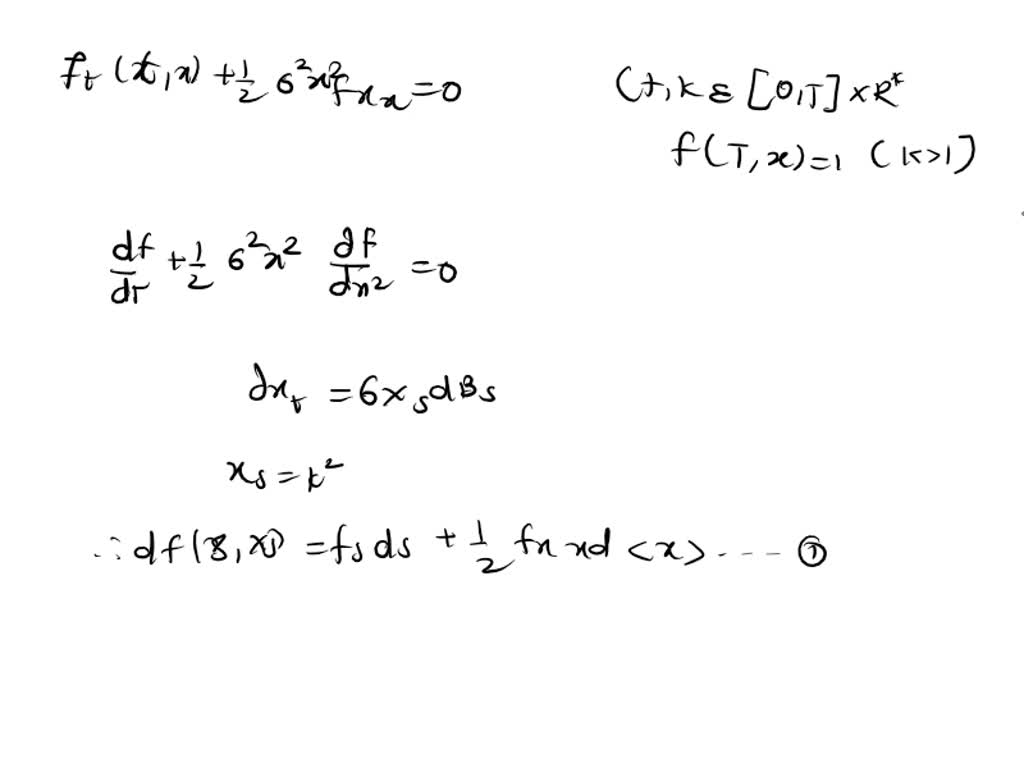 SOLVED: Use the Feynman-Kac formula to solve the PDE âˆ‚c(t,x)/âˆ‚t ...