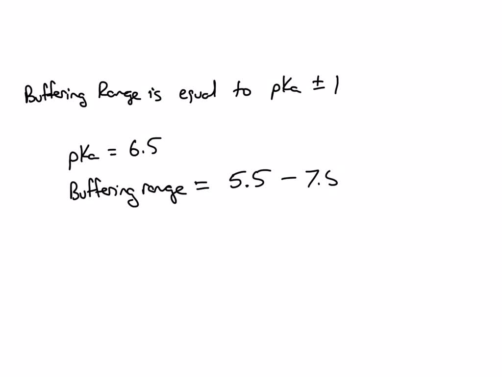 SOLVED: Question 7 (1.25 points) For a weak acid with a pKa = 6.5, the ...