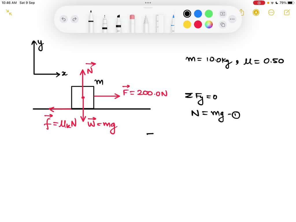Solved A Block Of Mass 𝑚 10 Kg Is At Rest On A Level Surface The