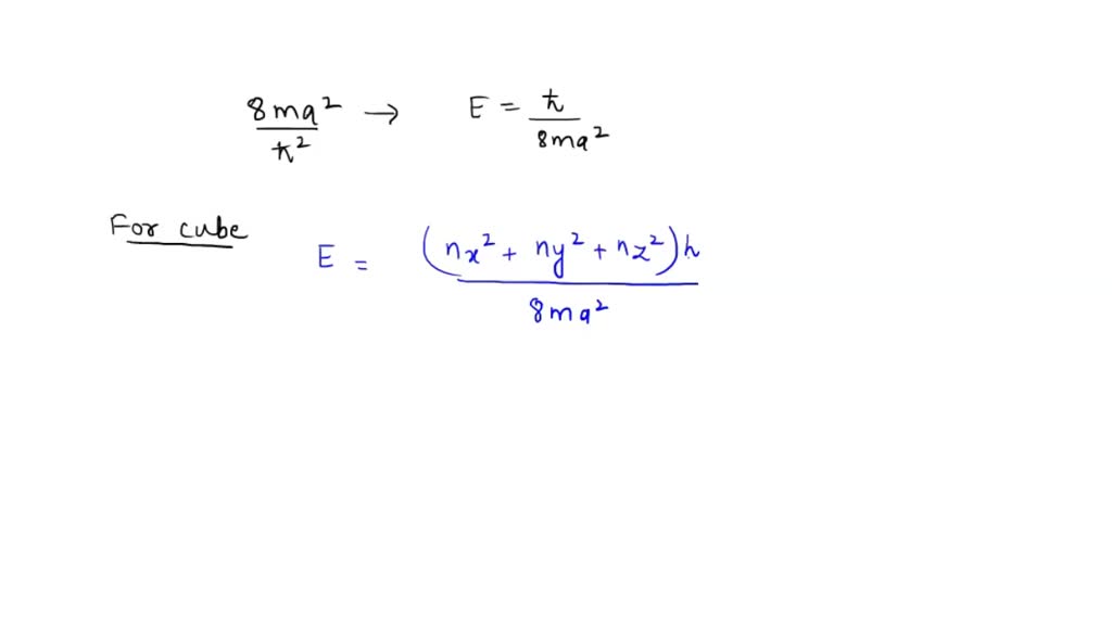 SOLVED: What is the maximum degeneracy possible an energy level for a particle in a cubic 3-D ...