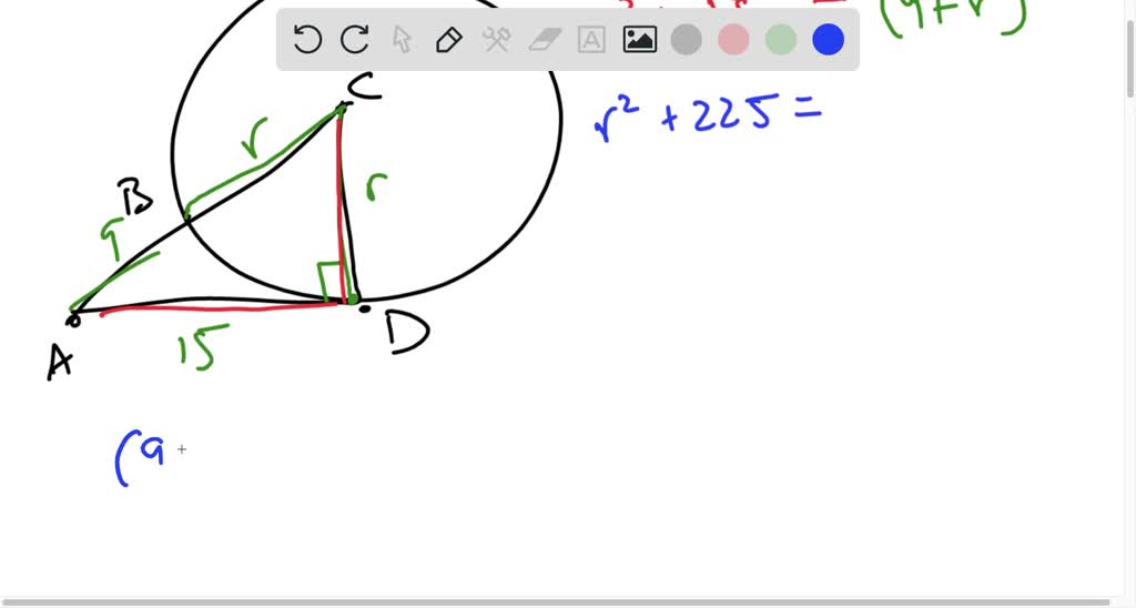 SOLVED: Refer to the figure below, which shows a circle with center at C and a radius of r, and ...