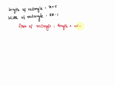 The area of rectangle is x2 5x6 sq units and its length is x...