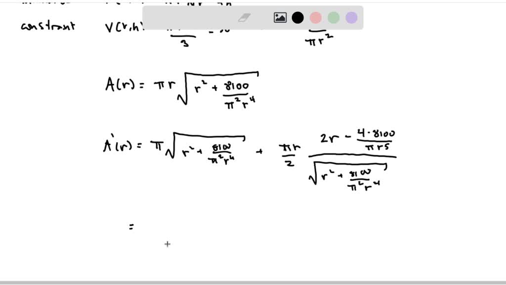 SOLVED: A cone-shaped paper drinking cup is to be made to hold 30 cm3 ...