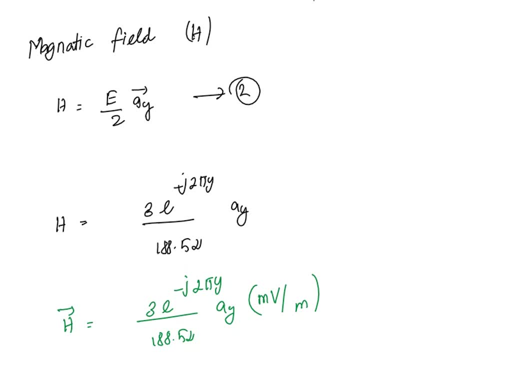 SOLVED: 2. Electric field of the plane wave inside a lossless dielectric medium is given in ...