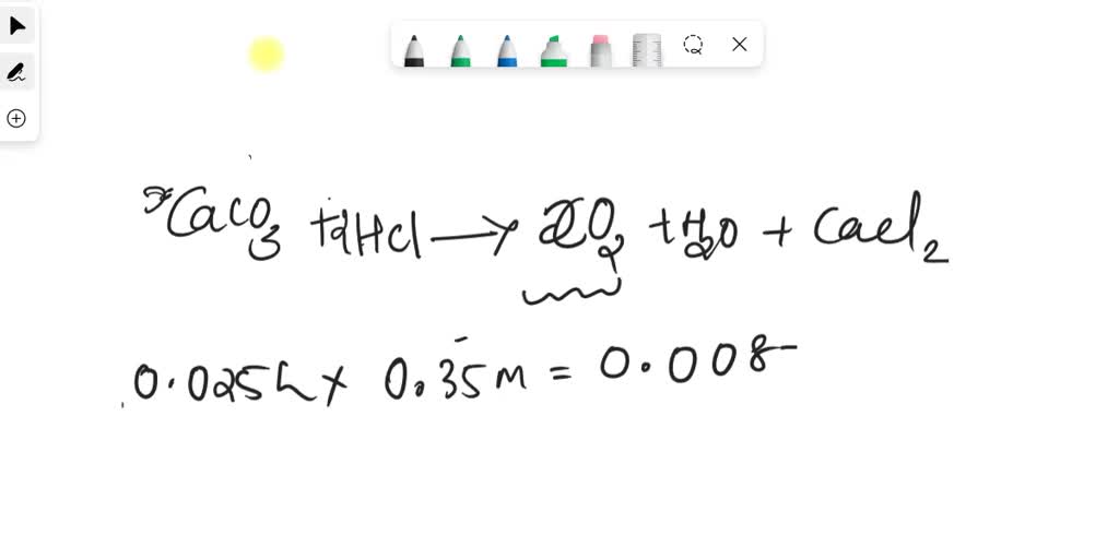 Calcium carbonate (CaCO3) reacts with stomach acid (HCl, hydrochloric ...
