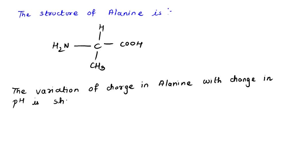 SOLVED: What is the net charge on alanine in basic solution at a pH ...