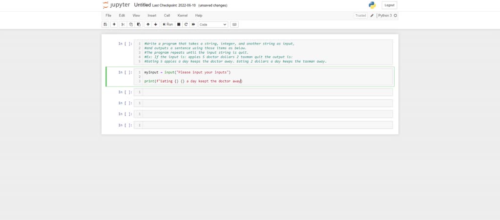 Solved Im Having Trouble Coding This Python Code Mad Libs Are Activities That Have A Person