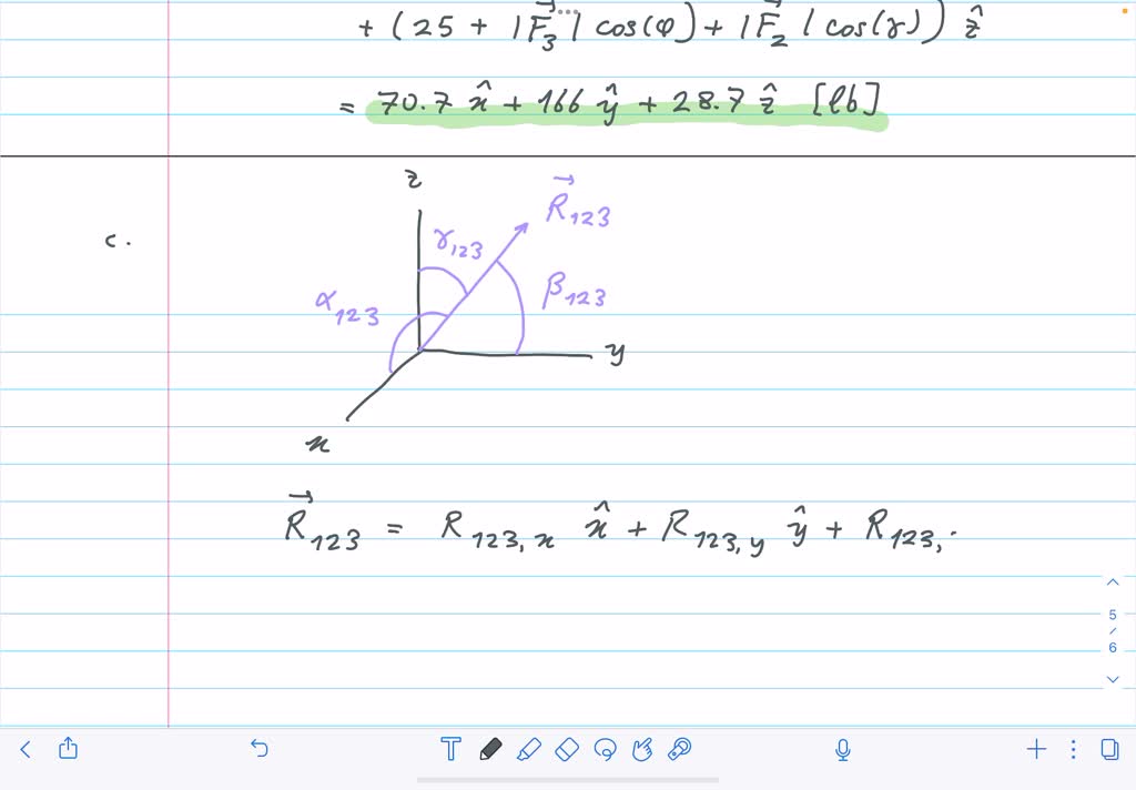 SOLVED: Texts: 4-If the coordinate direction angles for F3 are θ = 120°, φ = 45°, and ψ = 60 ...