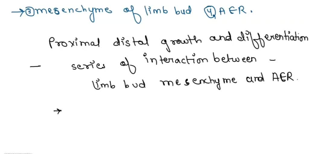 SOLVED: The proximal-distal axis in vertebrate limb development is ...