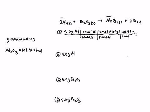for the reaction shown calculate how many grams of each product form when the following amounts ...