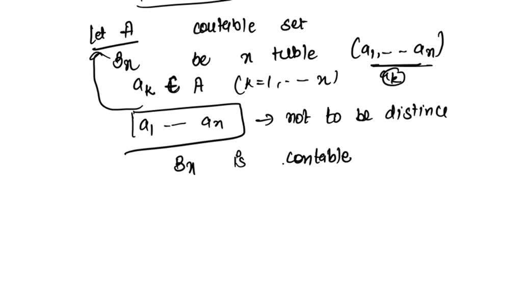 SOLVED: '2.13 Theorem Let A be a countable set, and let Bn be the set of all n-tuples (a1, 0 ...