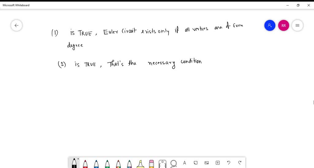 Solved Which Of The Following Is False Select One Euler Circuits Exist When The Degree 5 Of 0558