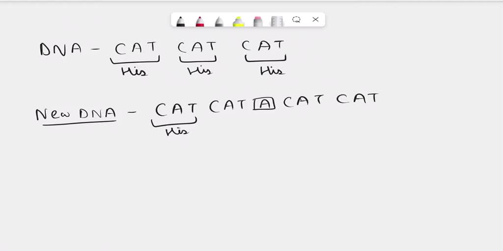 SOLVED: 7. If a single adenine nucleotide were inserted after the first ...