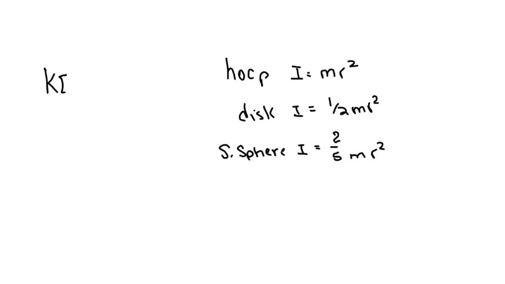 SOLVED: 2. A hollow cylinder (hoop), a solid cylinder (disk), and a ...