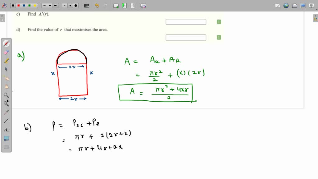 SOLVED: A Norman window has the shape of a rectangle surmounted by a ...