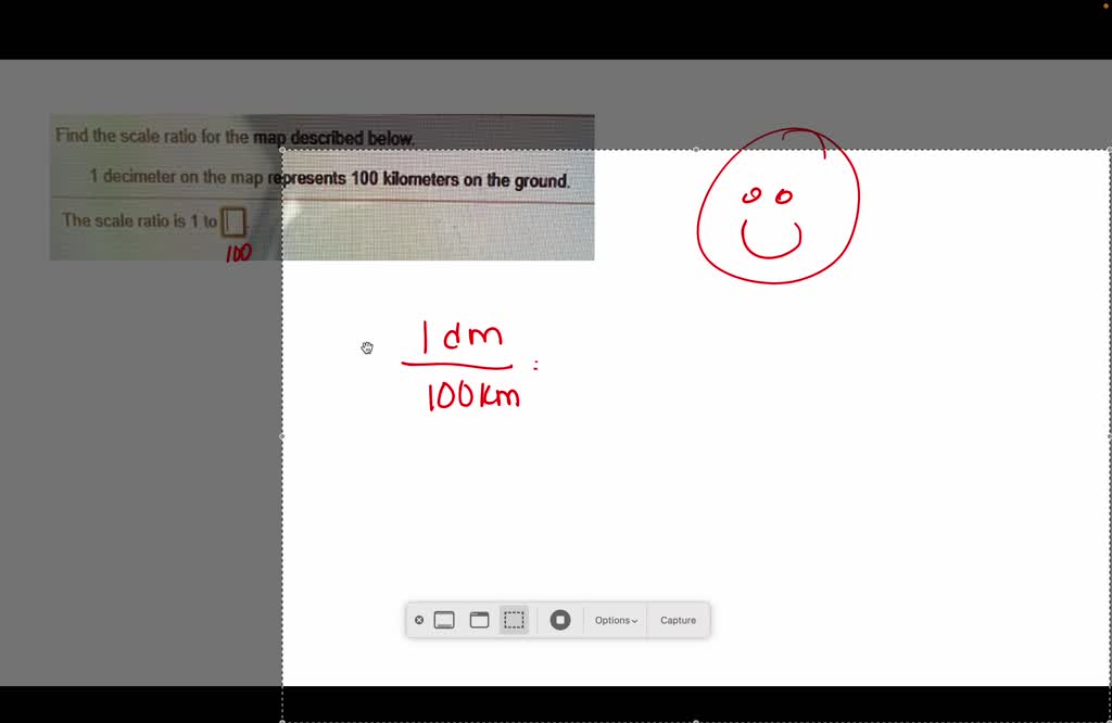 SOLVED: Find the scale ratio for the map described below: each ...