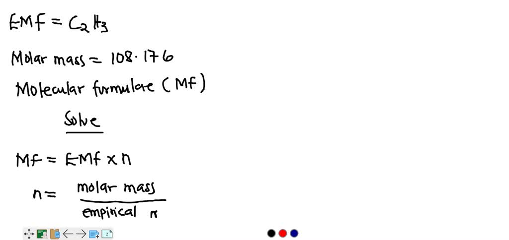 SOLVED: The empirical formula for a compound C2H3, and its molecular ...