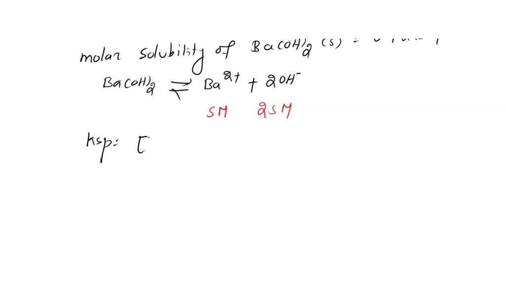 SOLVED: The solubility of barium hydroxide in water was measured as a ...
