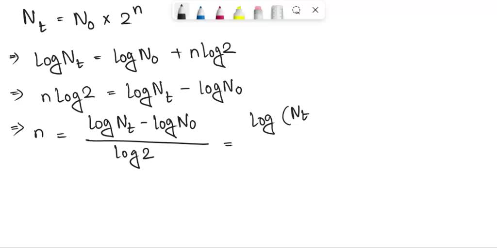SOLVED: Suppose that a bacterial population increases from 10^3 cells ...