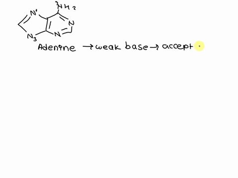 Adenine is a weak base. Which one of the three nitrogens...