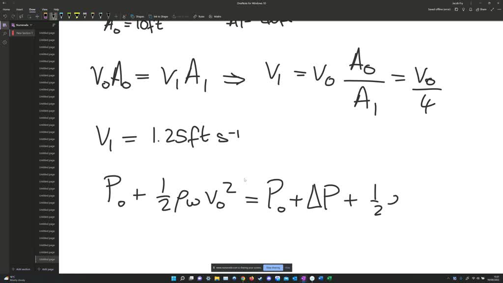 SOLVED: Consider the incompressible flow of water through a divergent ...