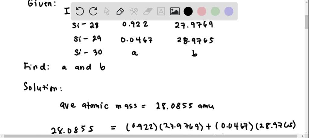 SOLVED: Silicon has three naturally occurring isotopes (Si-28, Si-29 ...